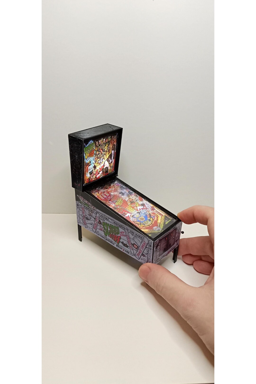 1/12 Scale Pinball Machine, Handmade Miniature Dollhouse, 80s 90s Retro ...