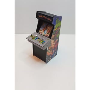 1/18 Scale Mini Arcade Cabinet, Miniature Dollhouse 80s 90s Mini Arcade ...