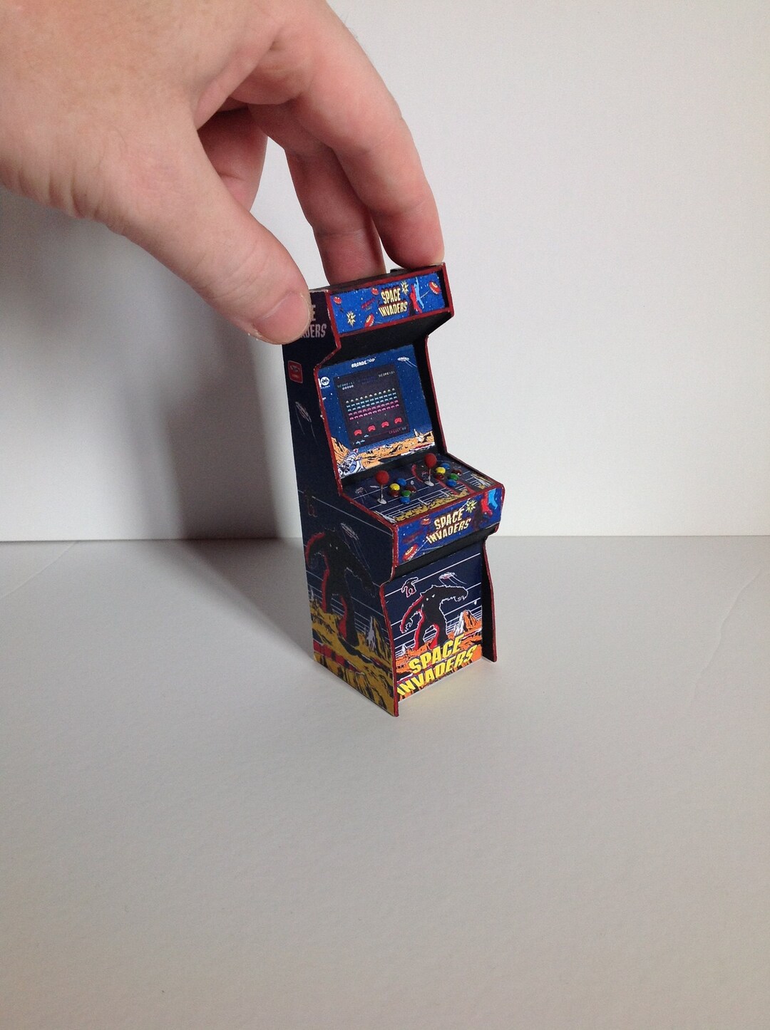 SPACE INVADERS 1/12 Scale Arcade Cabinet, Handmade Miniature Dollhouse ...