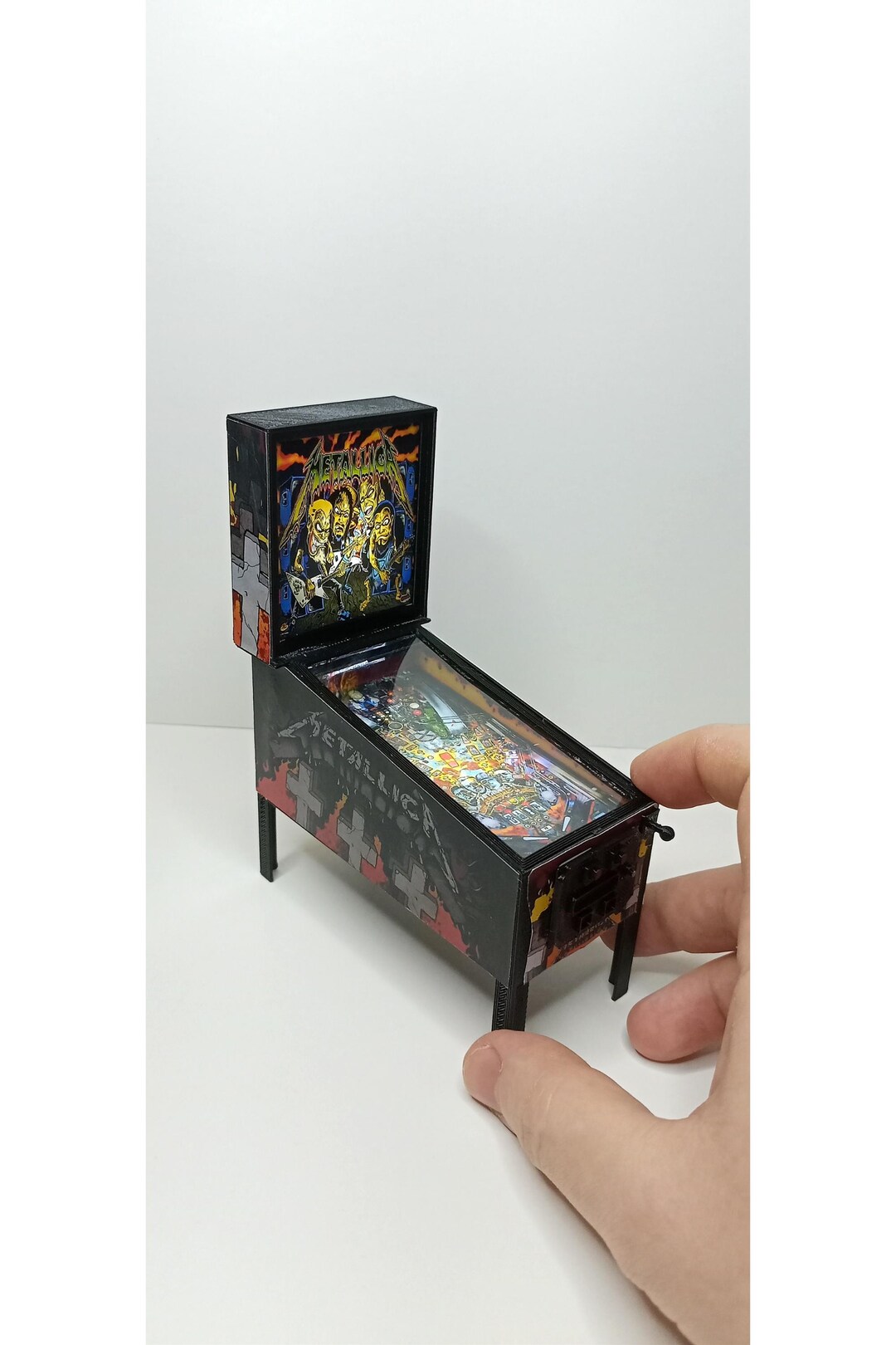 1/12 Scale Pinball Machine, Handmade Miniature Dollhouse, 80s 90s Retro ...