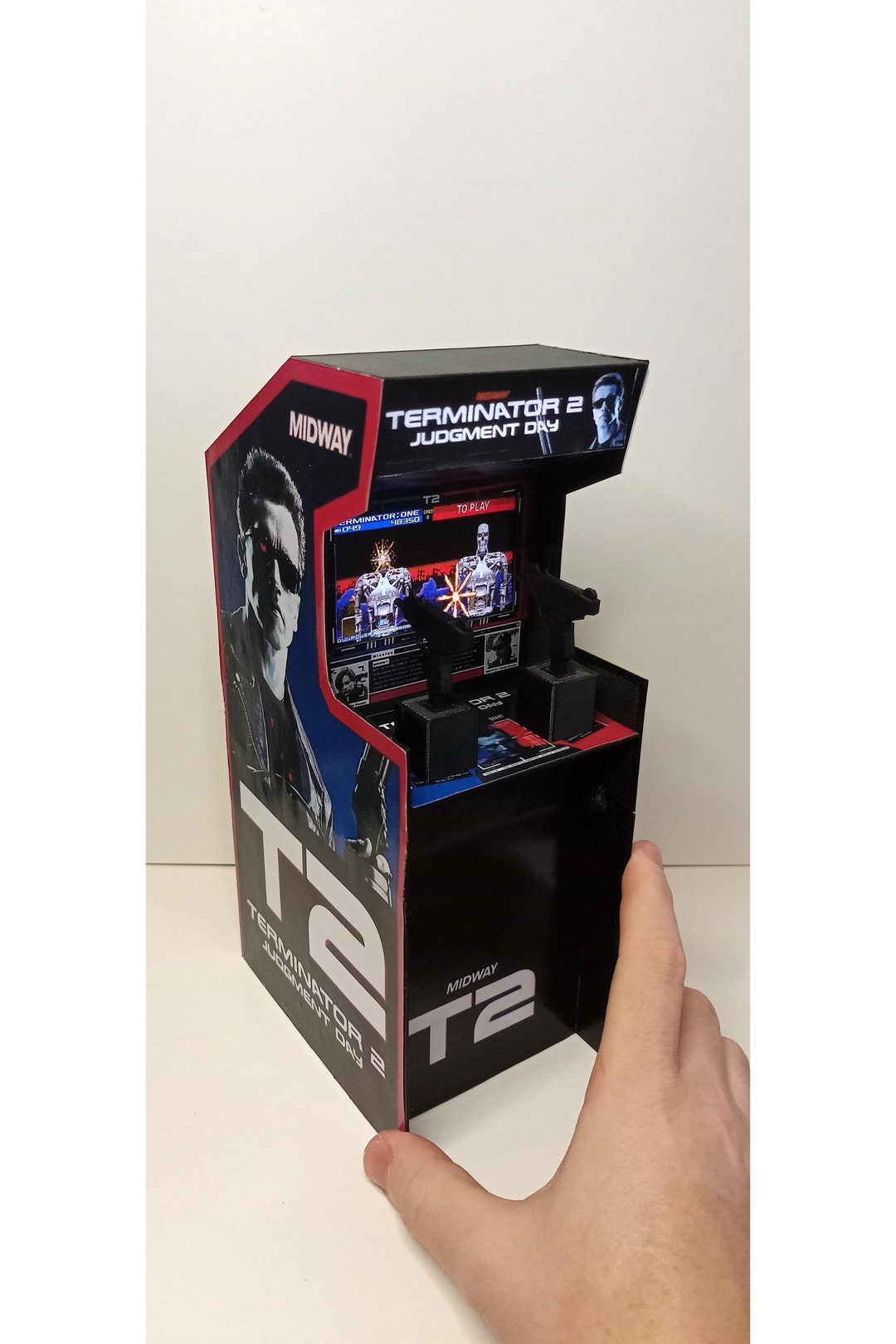 TERMINATOR T2 1\6 Scale Mini Arcade Cabinet, Miniature Dollhouse 80s ...
