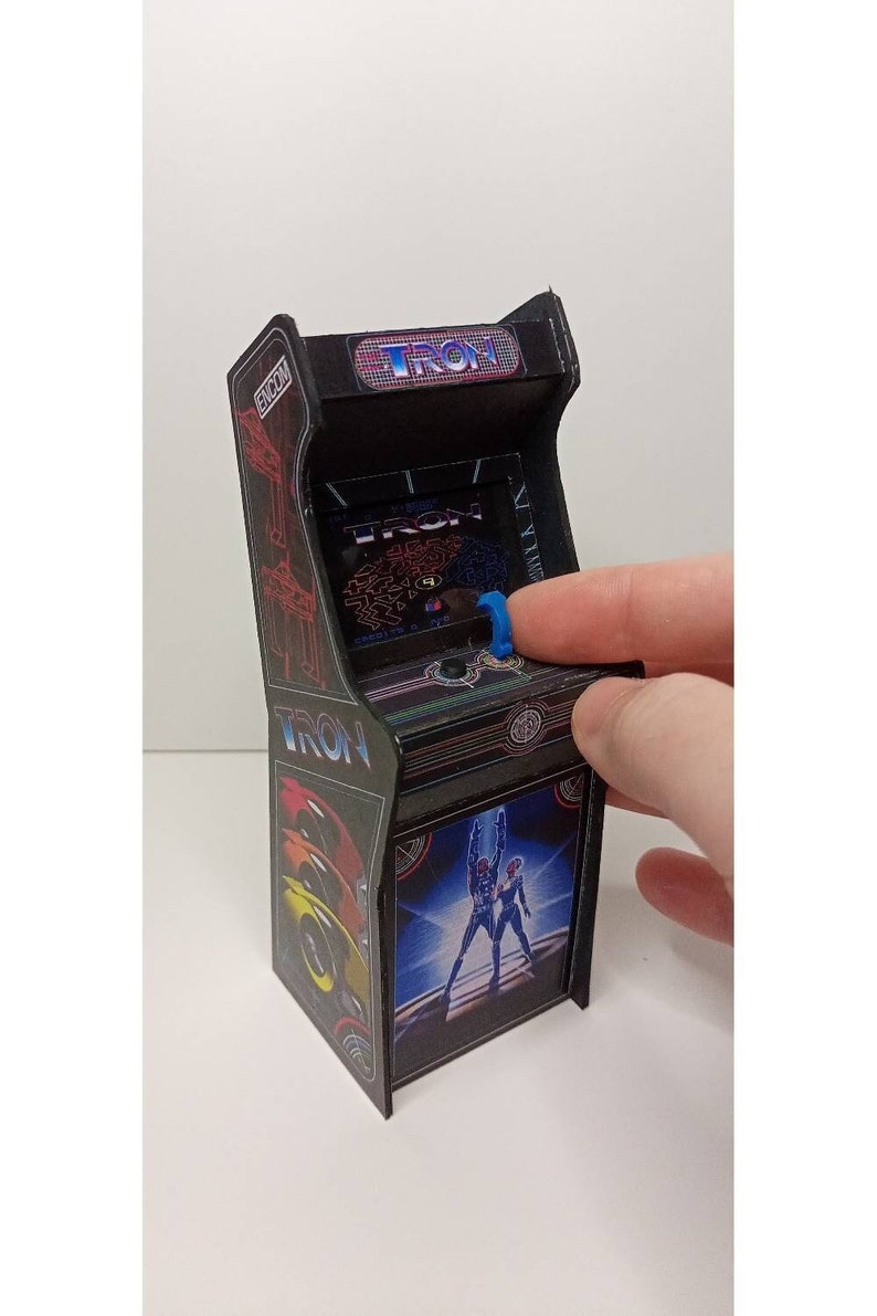 TRON 1/12 Scale Mini Arcade Cabinet Machine Gifts - With Light - Etsy