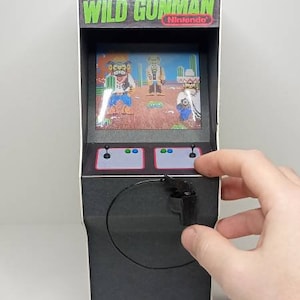 WILD GUNMAN 1/6 Scale Mini Arcade Cabinet With Light, Miniature Arcade ...