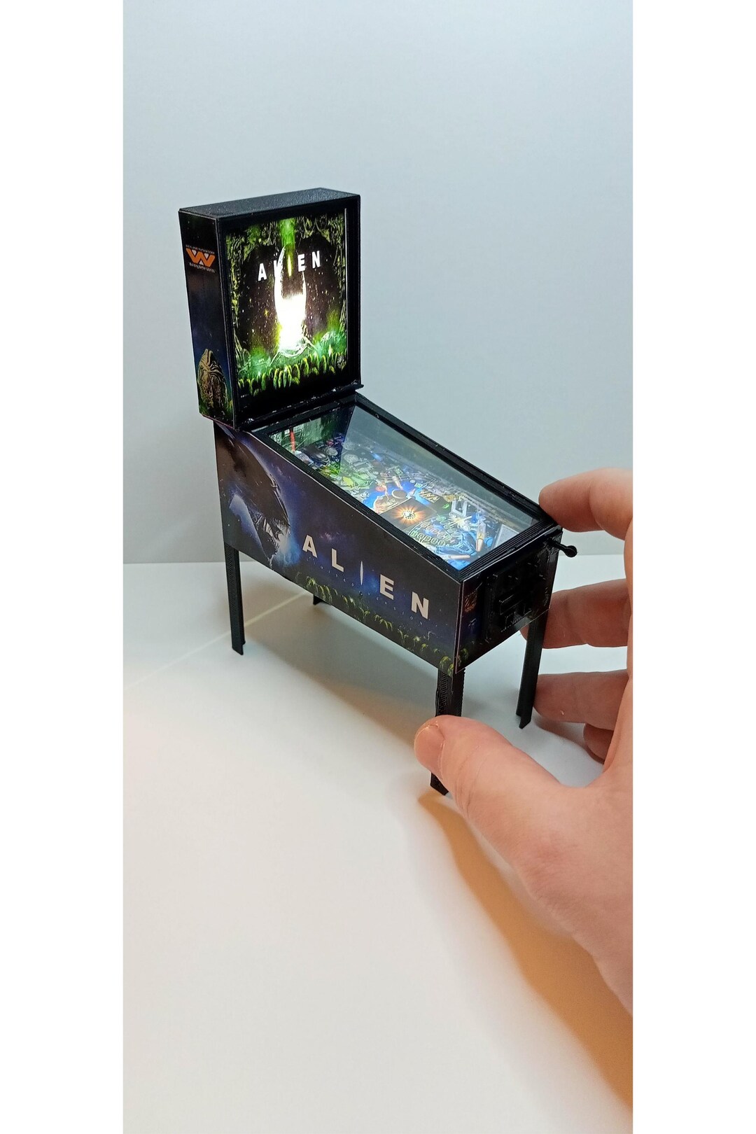 ALIEN 1/12 Scale Pinball Machine, Miniature Dollhouse, 80s 90s Retro ...