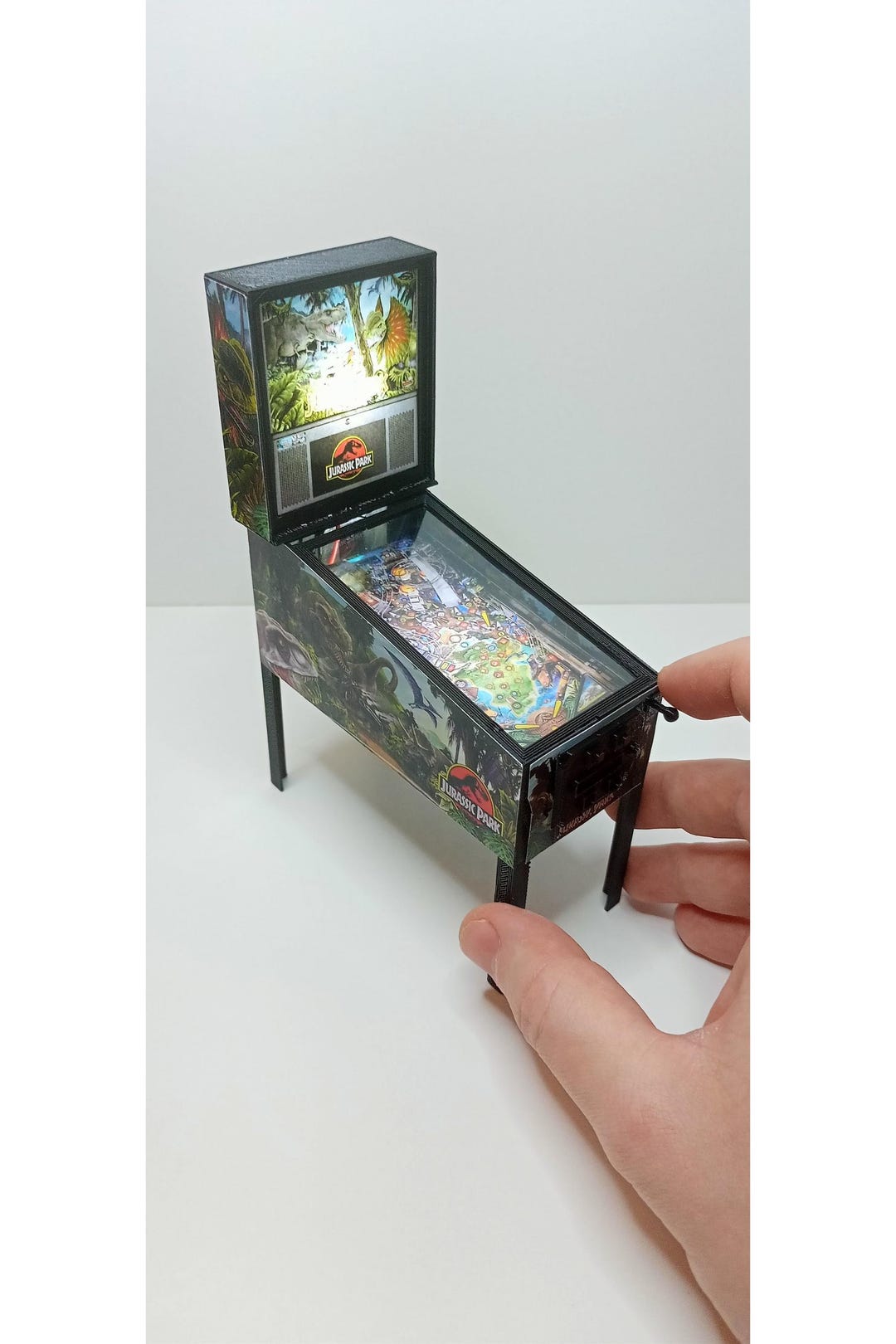 JURASSIC PARK 1/12 Scale Pinball Machine, Miniature Dollhouse, 80s 90s ...