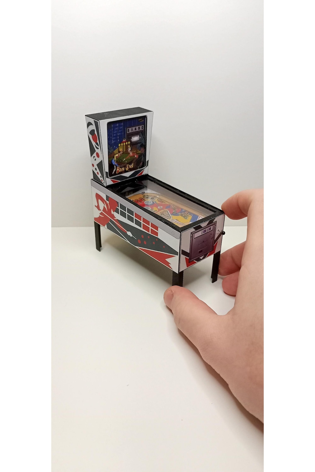 BANK SHOT 1/12 Scale Pinball Machine, Miniature Dollhouse, 80s 90s ...