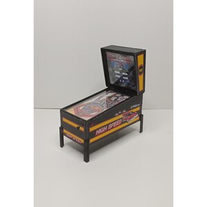 High Speed 1/18 Scale Pinball Machine, Handmade Miniature Dollhouse ...
