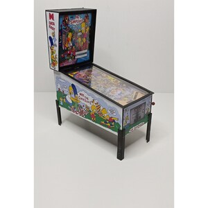 THE SIMPSONS 1/12 Scale Pinball Machine, Handmade Miniature Dollhouse ...