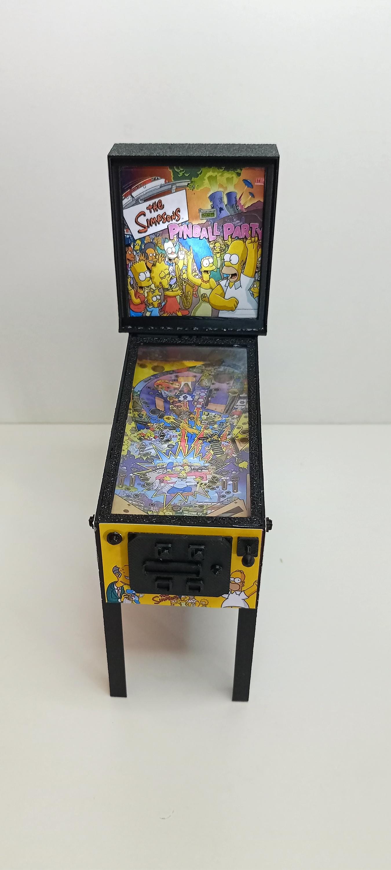 SIMPSONSPARTY 1/12 Scale Mini Pinball Machine - WITH LIGHT - Etsy