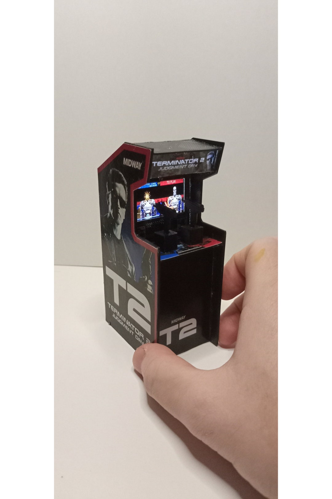 Terminator T2 1/12 Scale Arcade Cabinet, Miniature Dollhouse 80s 90s ...
