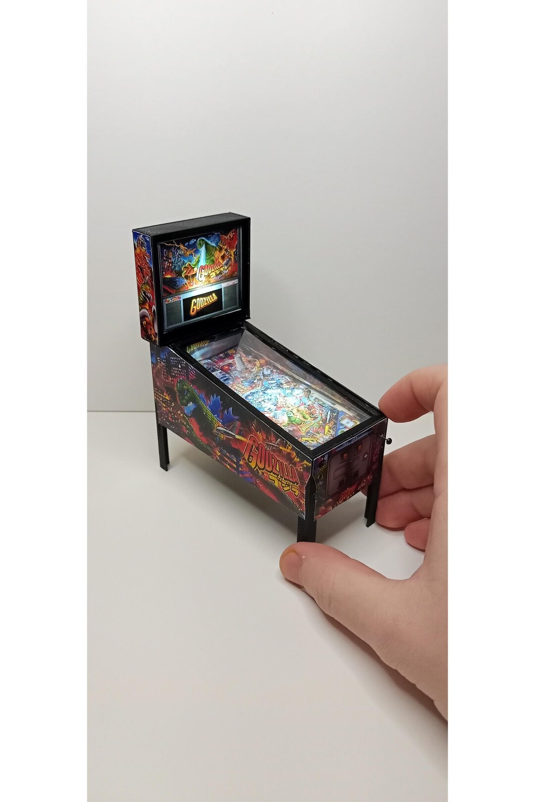 1/12 Scale Pinball Machine, Handmade Miniature Dollhouse, 80s 90s Retro ...