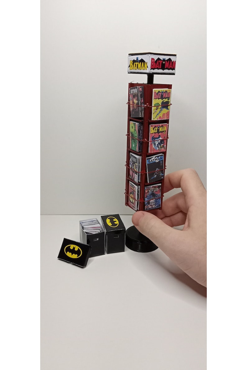 1/12 - 1/10 Scale Miniature Comic Book, Magazine Spin Rack - Etsy