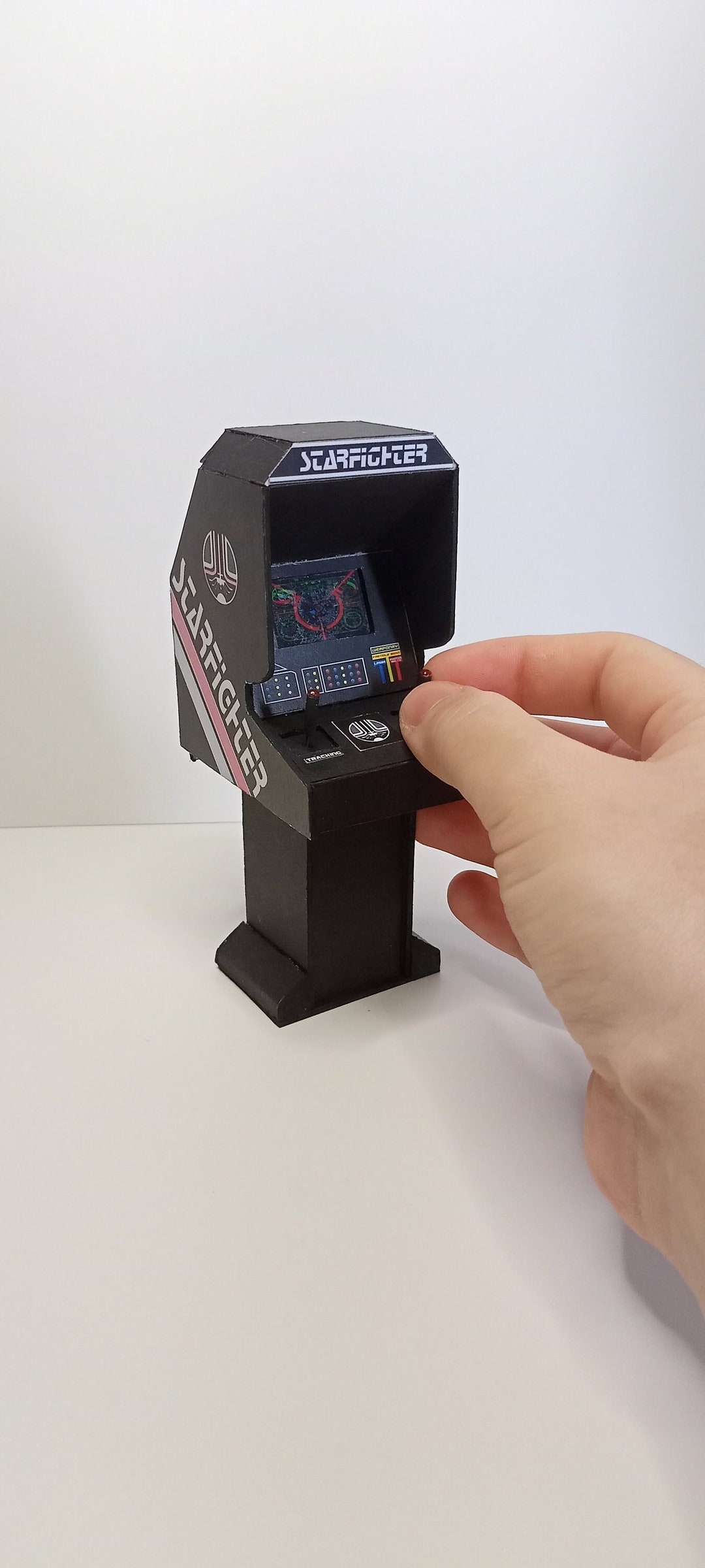 STARFIGHTER 1/12 Scale Mini Arcade Cabinet, Miniature Dollhouse 80s 90s ...