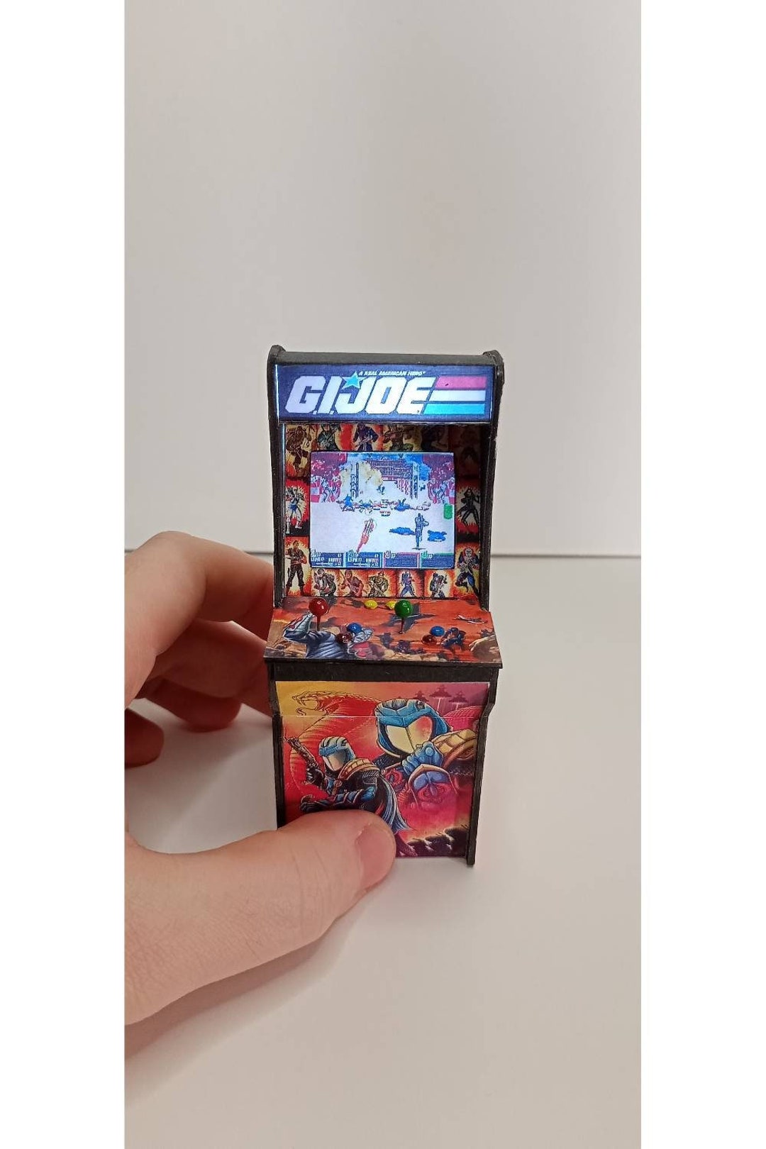 GIJOE 1/12 Scale Mini Arcade Cabinet, Miniature Dollhouse 80s 90s Mini ...