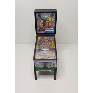 THE SIMPSONS 1/12 Scale Pinball Machine, Handmade Miniature Dollhouse ...