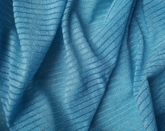 Blue Lurex Fabric - Etsy