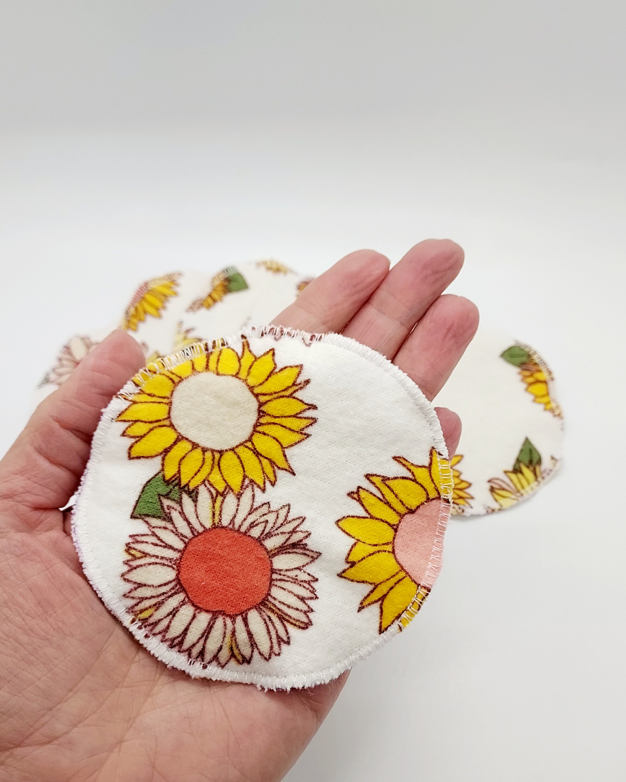 Assorted Print Cotton Flannel Face Rounds, 7 Day Pack, Reusable Makeup ...