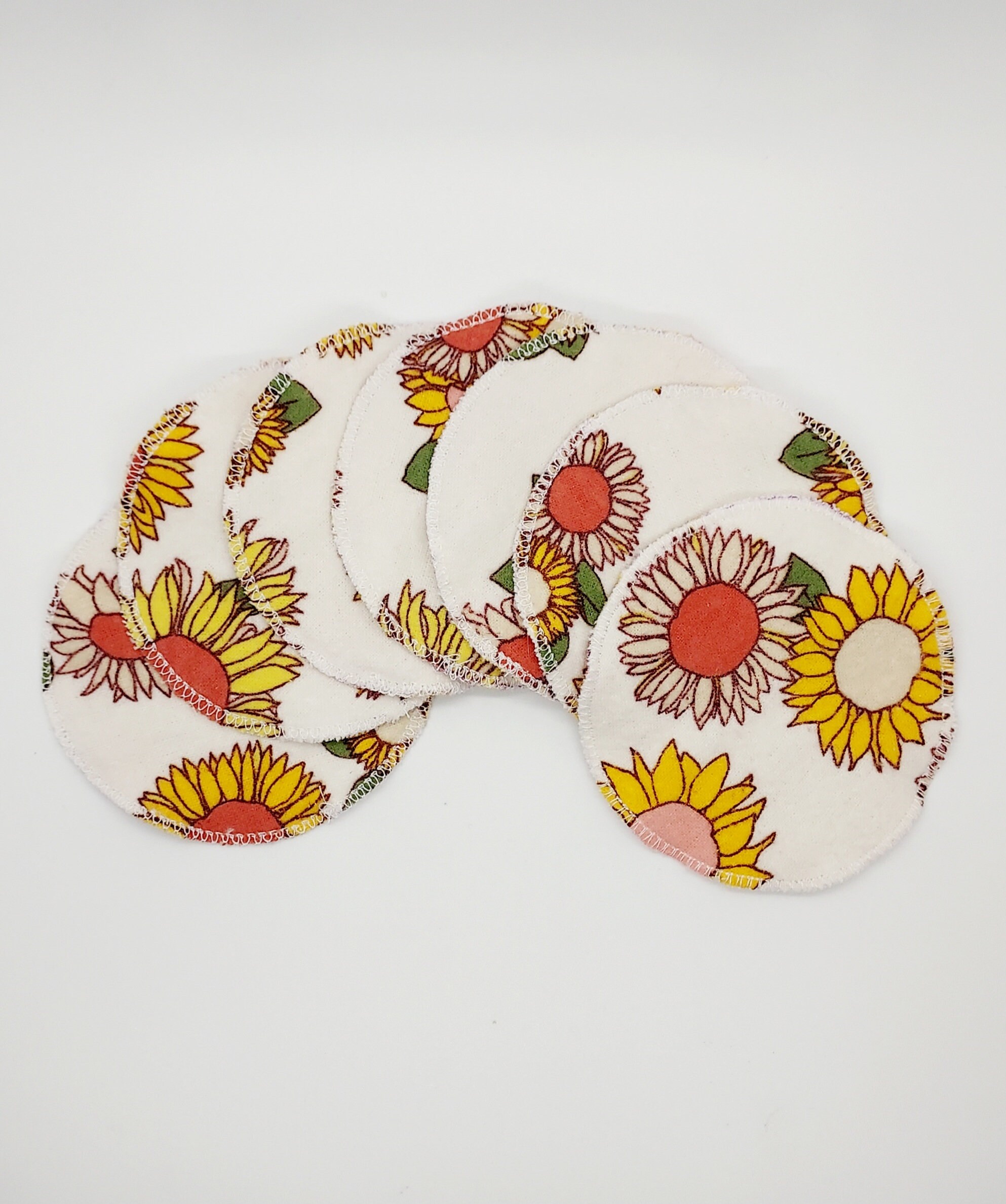 Assorted Print Cotton Flannel Face Rounds, 7 Day Pack, Reusable Makeup ...