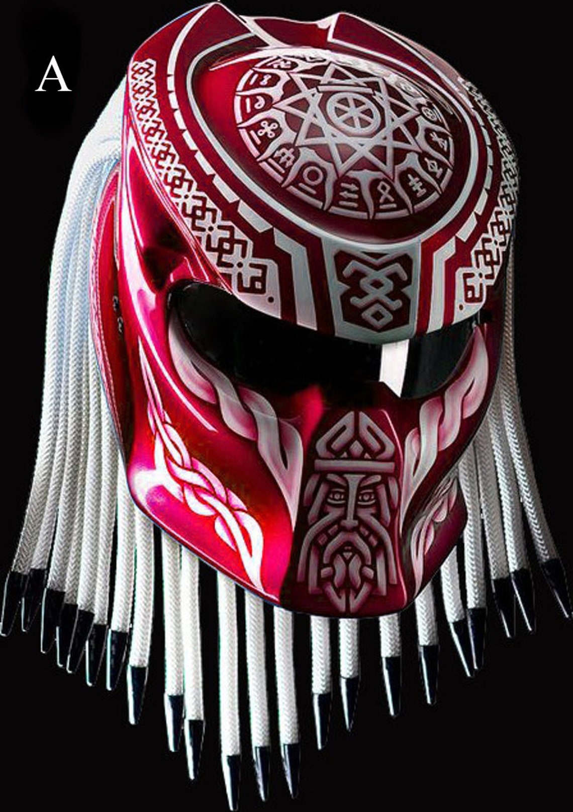 Predator Motorcycle Helmet Tribal Viking Custom DOT & ECE Certified - Etsy