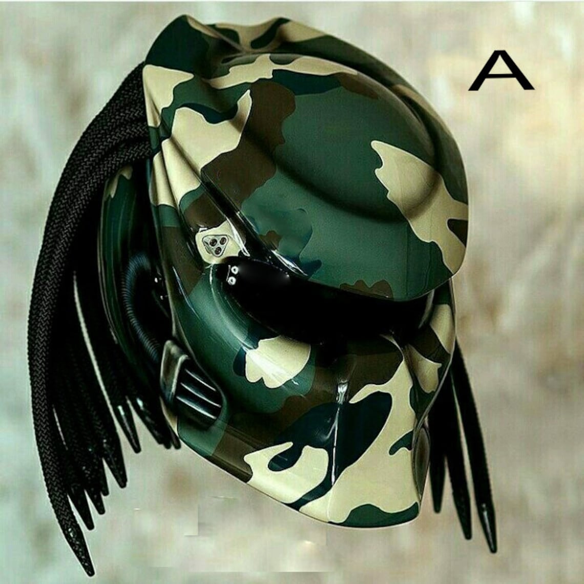 Predator Motorcycle Helmet Army Solid Premium OG Custom DOT & - Etsy