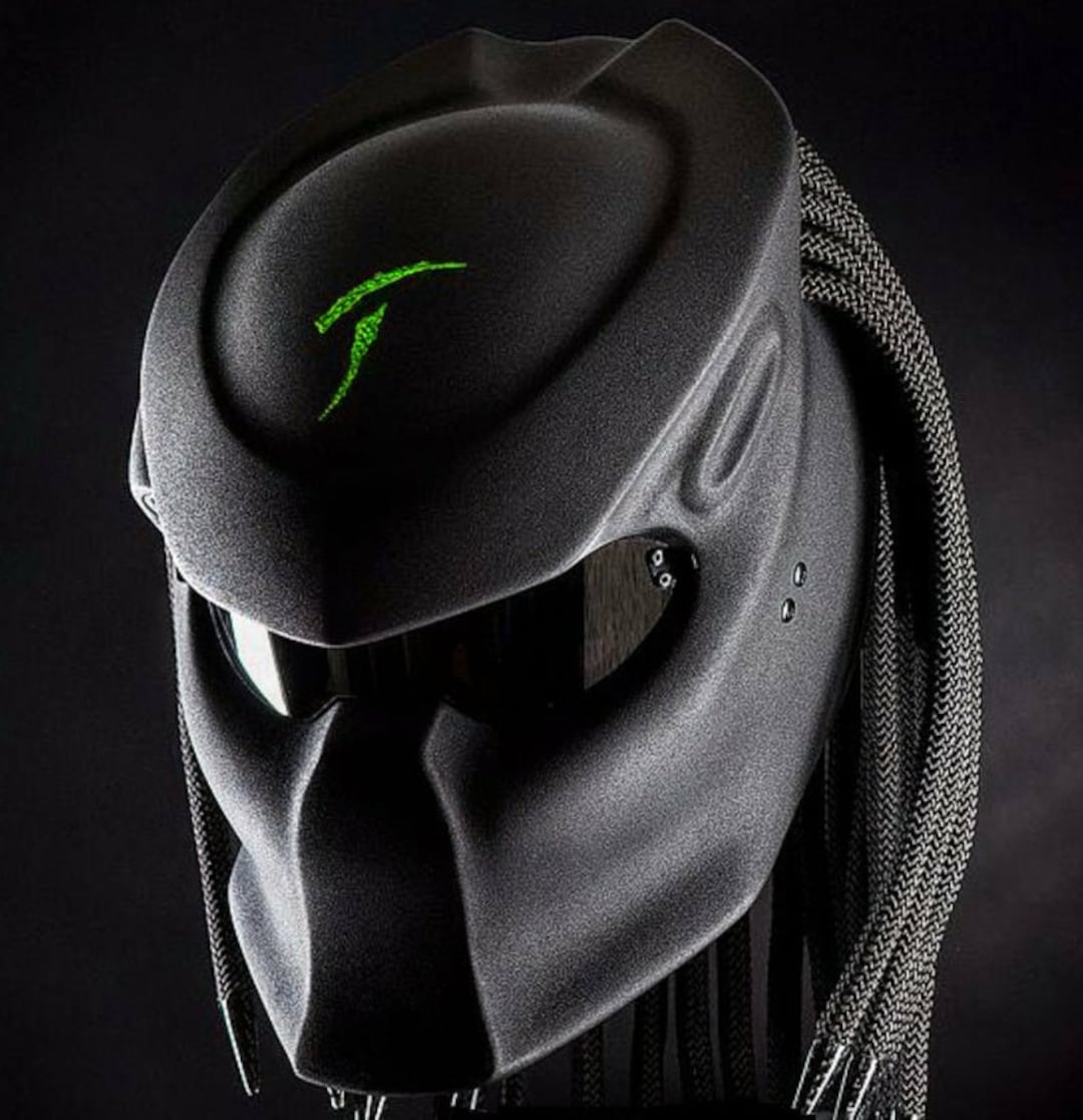 Predator Motorcycle Helmet Mark Green OG Custom DOT & ECE Certified - Etsy