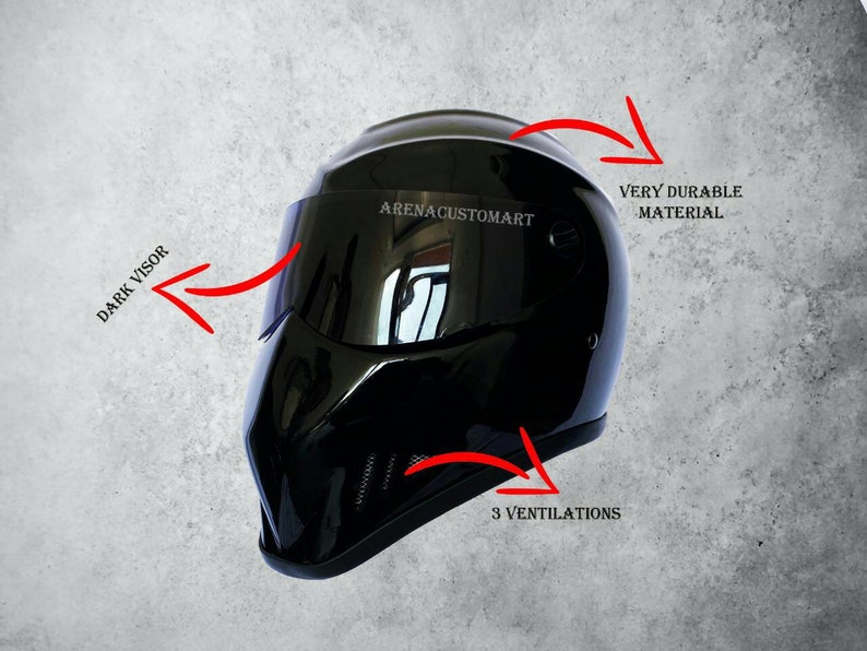 Bandit Motorcycle Helmet Custom Airbrush Half Face Venom | Etsy