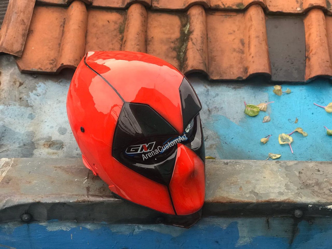 Deadpool Motorcycle Helmet Custom DOT & ECE Certified - Etsy