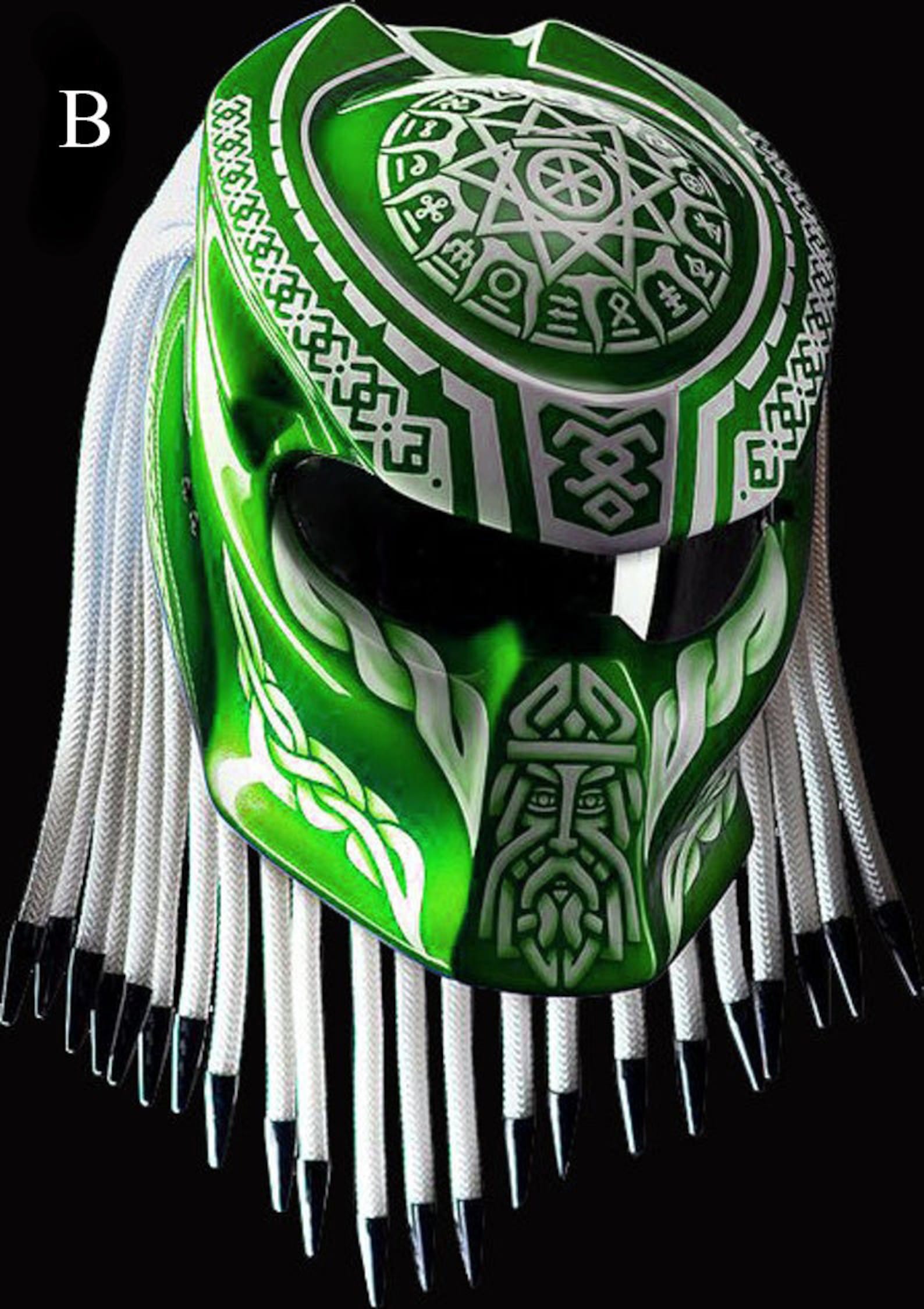 Predator Motorcycle Helmet Tribal Viking Custom DOT & ECE Certified - Etsy
