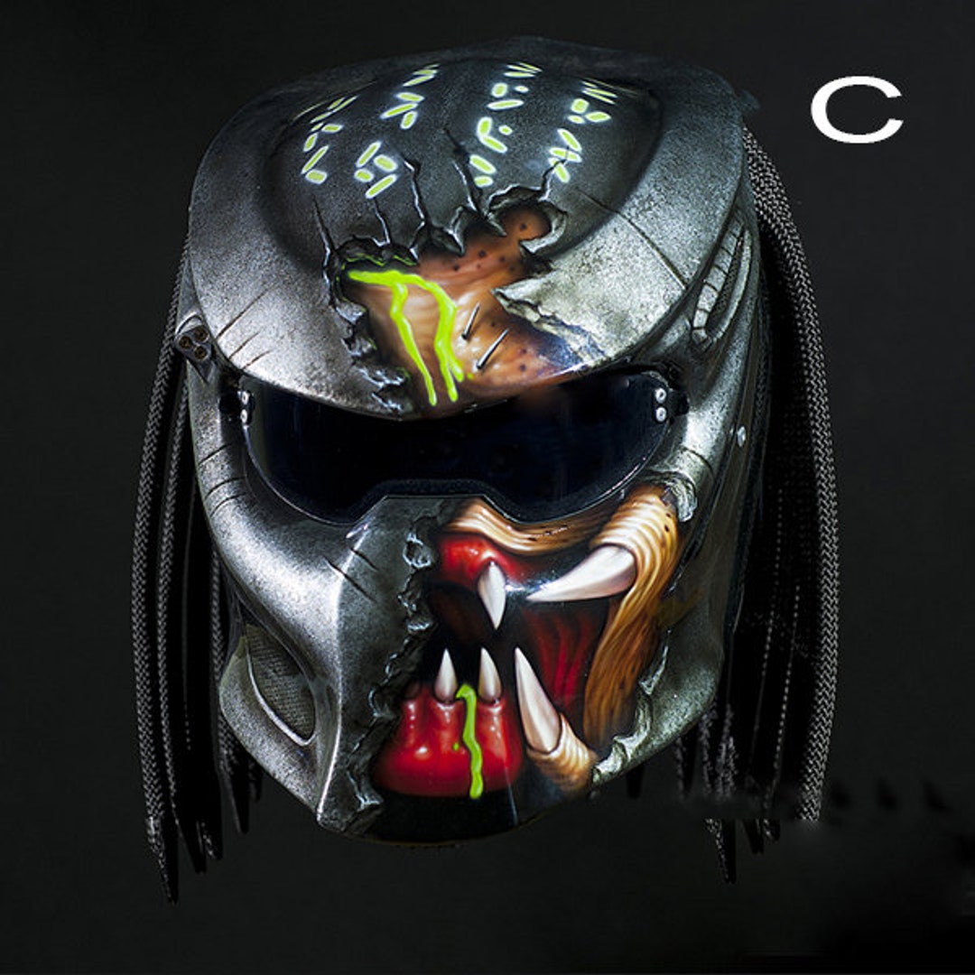 Predator Motorcycle Helmet Premium OG Custom DOT & ECE Certified - Etsy