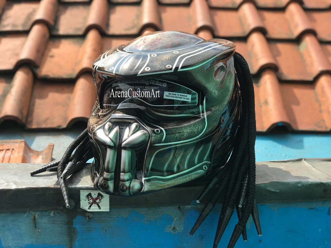 Casco de motocicleta Predator Premium OG Custom DOT & ECE Certified ...