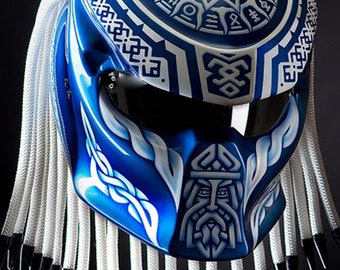 Blue Predator Helmet - Etsy