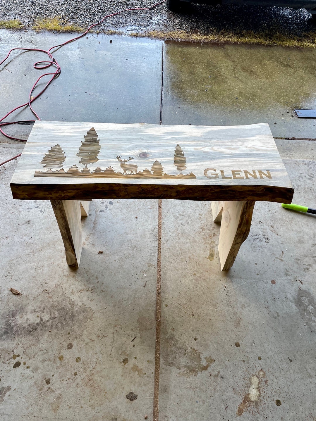 Hardwood Personalized Bench - Etsy