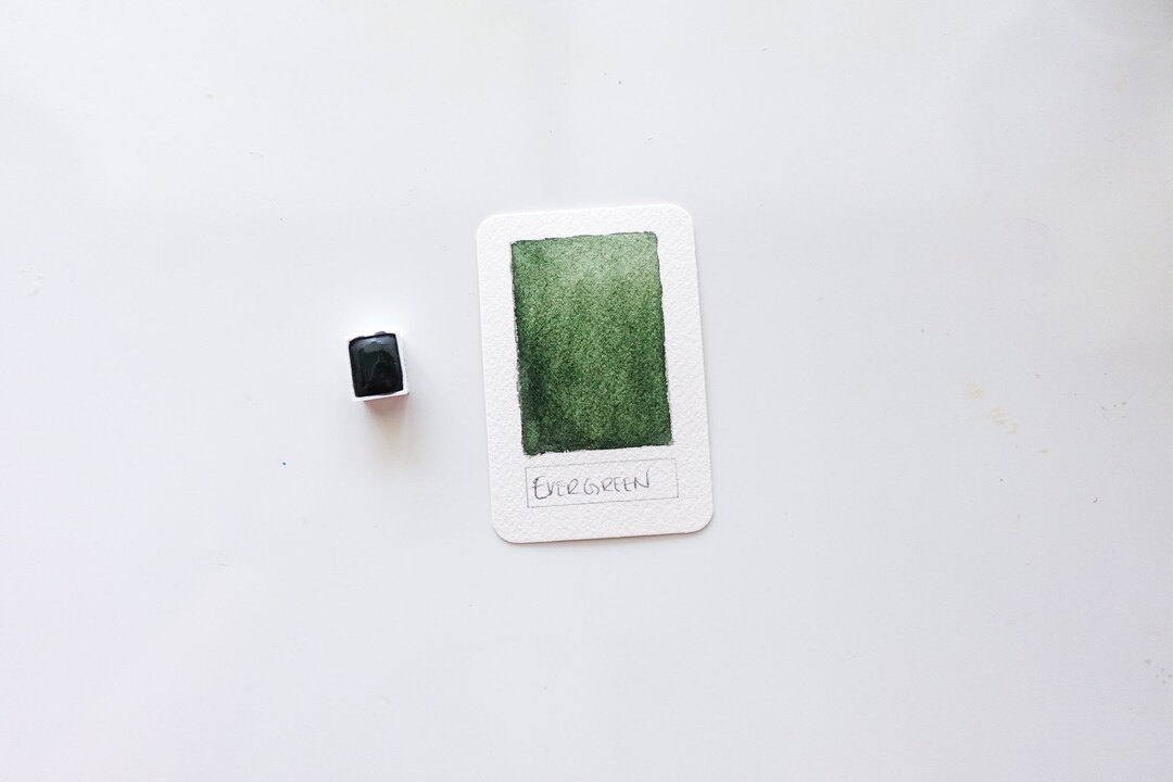 Evergreen | Half Pans | Painting | Calligraphy | Lettering - Etsy