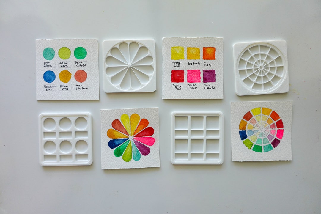 Mini Swatch Templates | Watercolor | Traveling Artist | Color Swatching ...