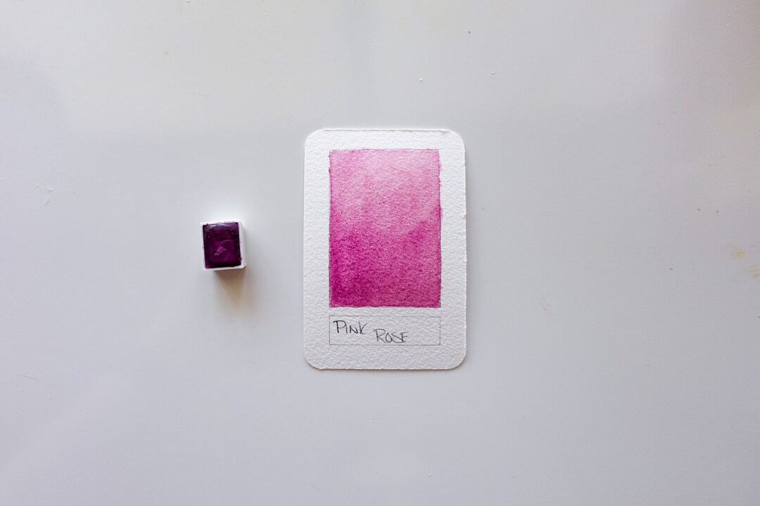 Pink Rose | Handmade Watercolor | Half Pans | Painting | Calligraphy ...