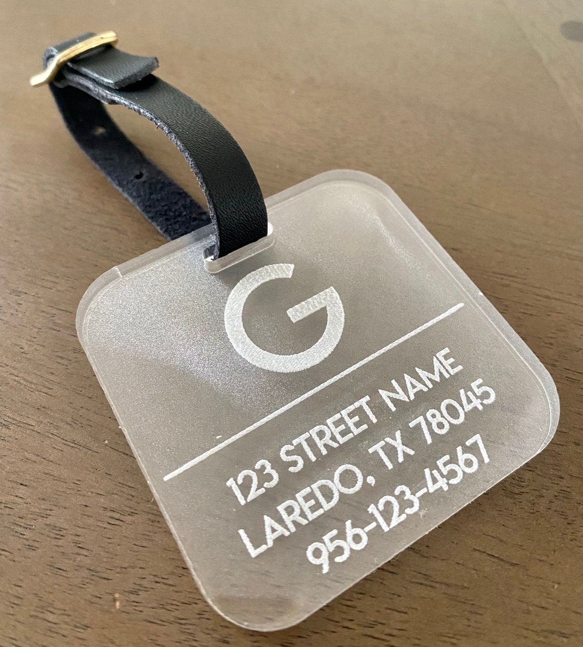 Acrylic Luggage Tag Personalized Tag Bag Tag - Etsy