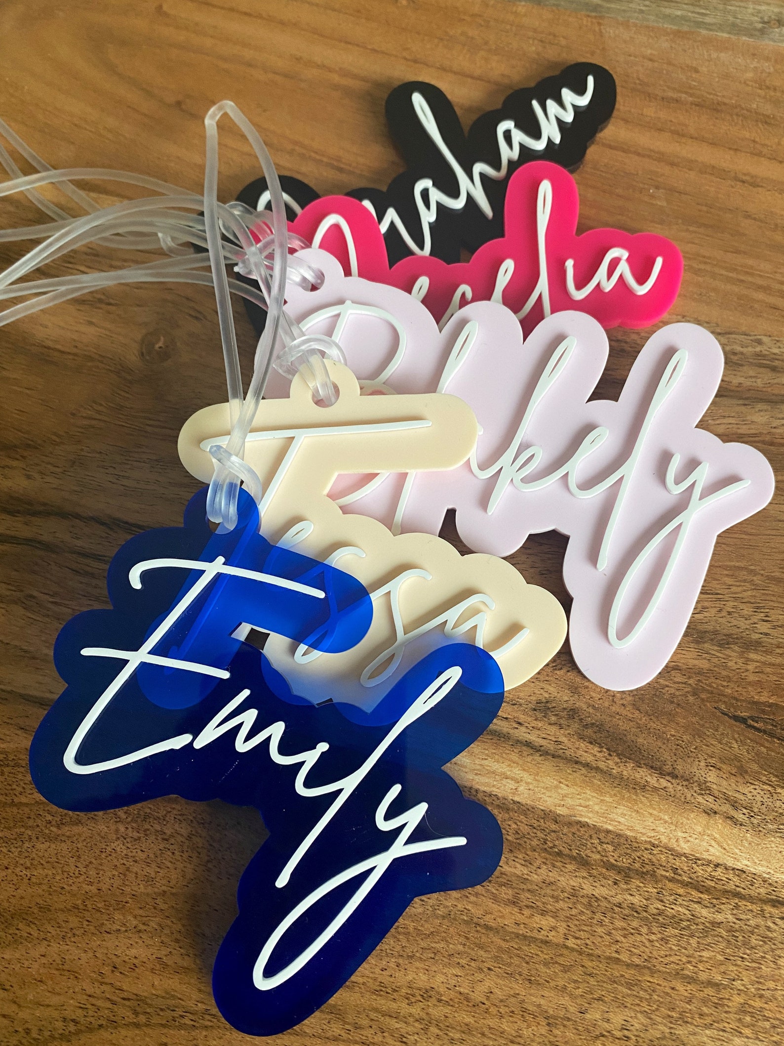 3D Tag Acrylic Tag Personalized Tag Bag Tag Bag Charm - Etsy