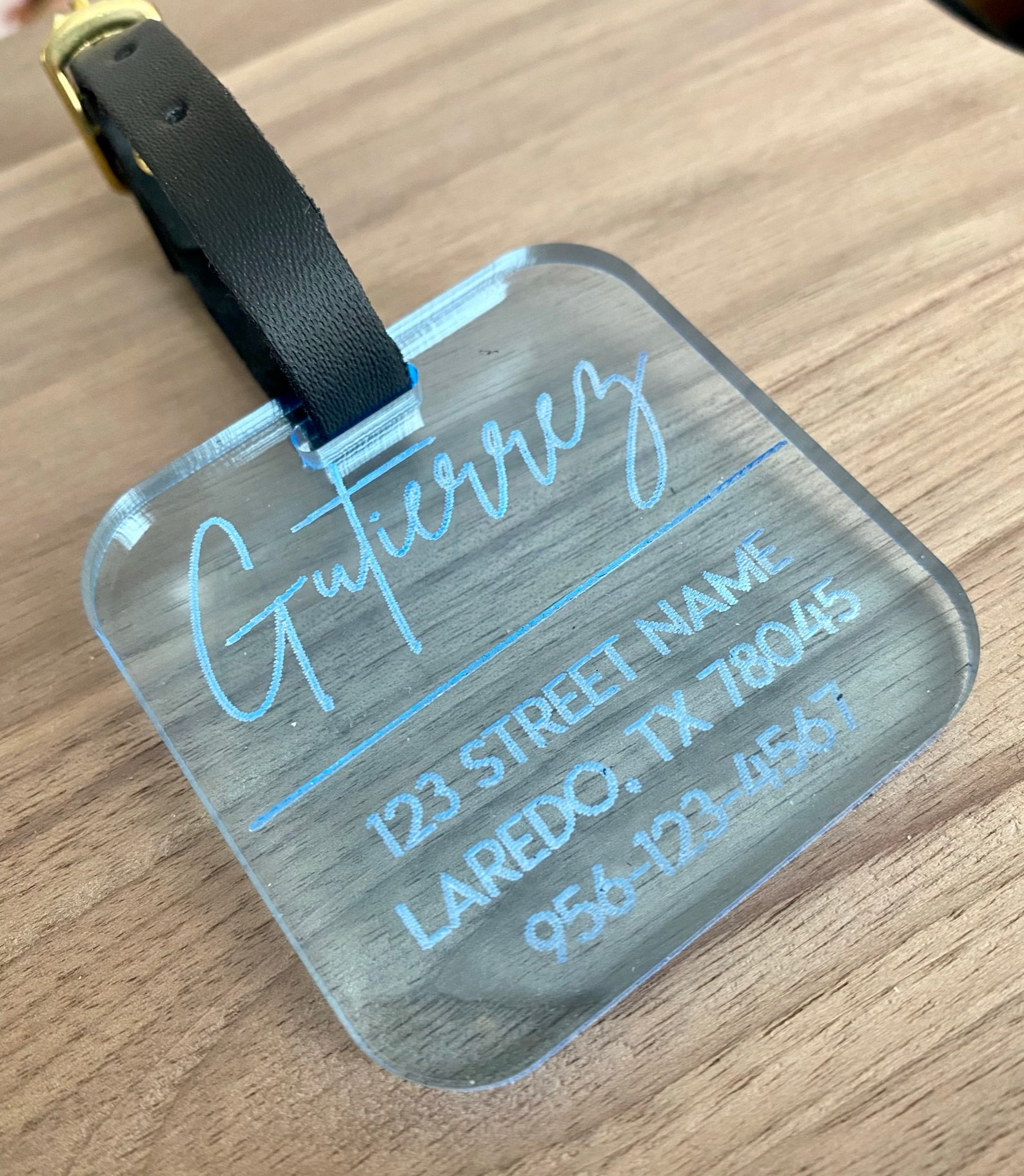 Acrylic Luggage Tag Personalized Tag Bag Tag - Etsy