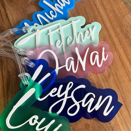 3D Tag Acrylic Tag Personalized Tag Bag Tag - Etsy