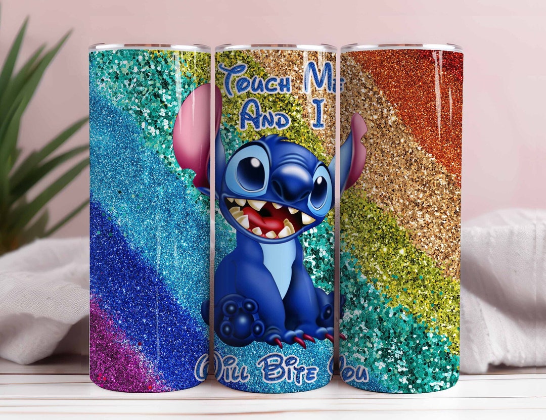 Stitch Color Splash Cartoon Tumbler, 20oz Skinny Tumbler, Sublimation ...