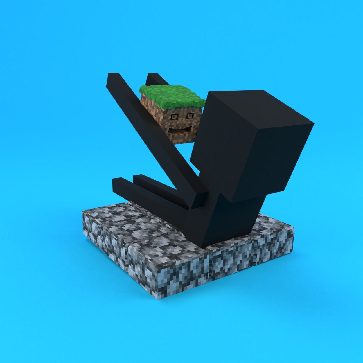 Enderman With Grass, Minecraft, Stl File, 3D Model, 3D Printer File - Etsy