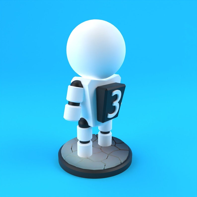 Cute Robot Figurine Stl File 3D Model 3D Printer File - Etsy