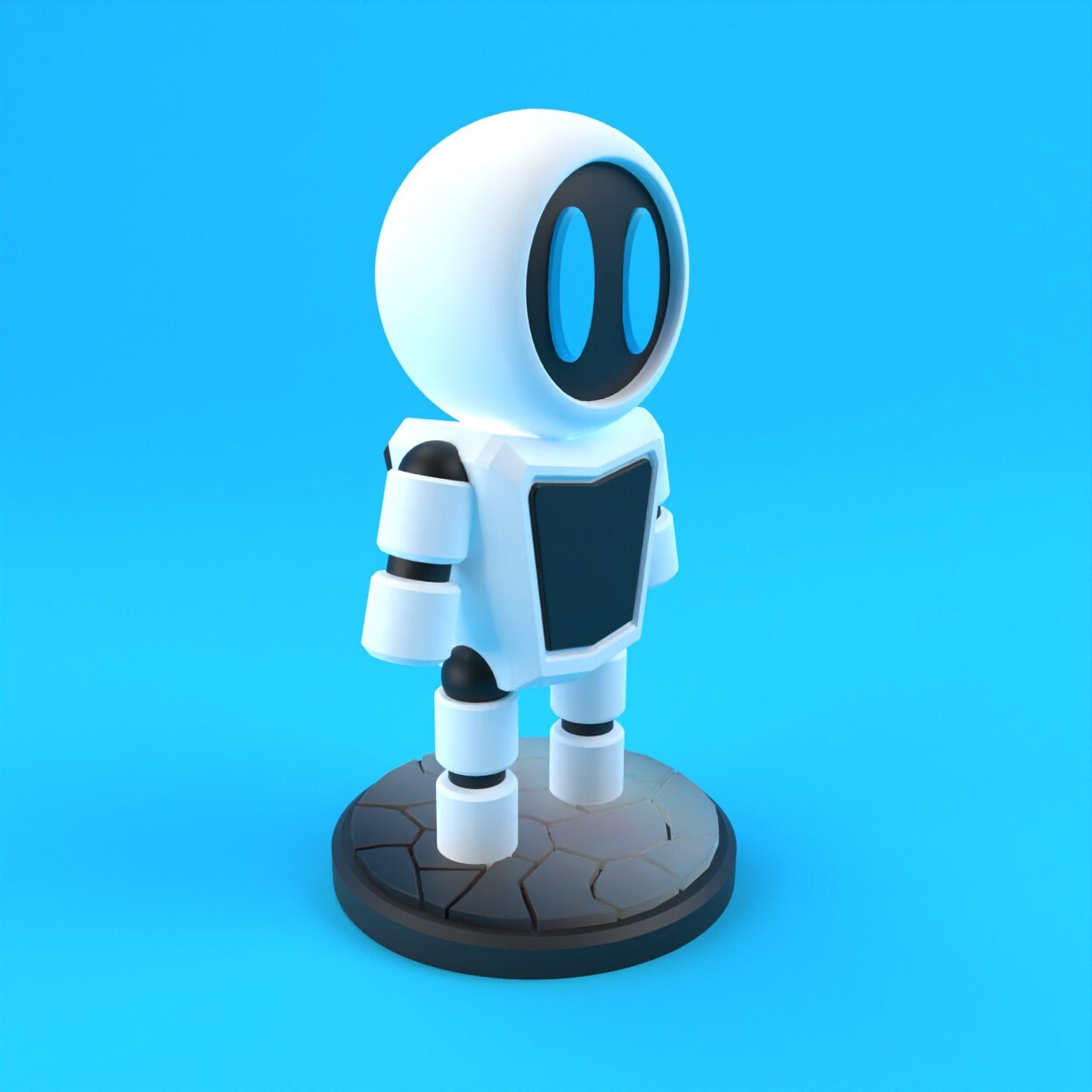 Cute Robot Figurine Stl File 3D Model 3D Printer File - Etsy