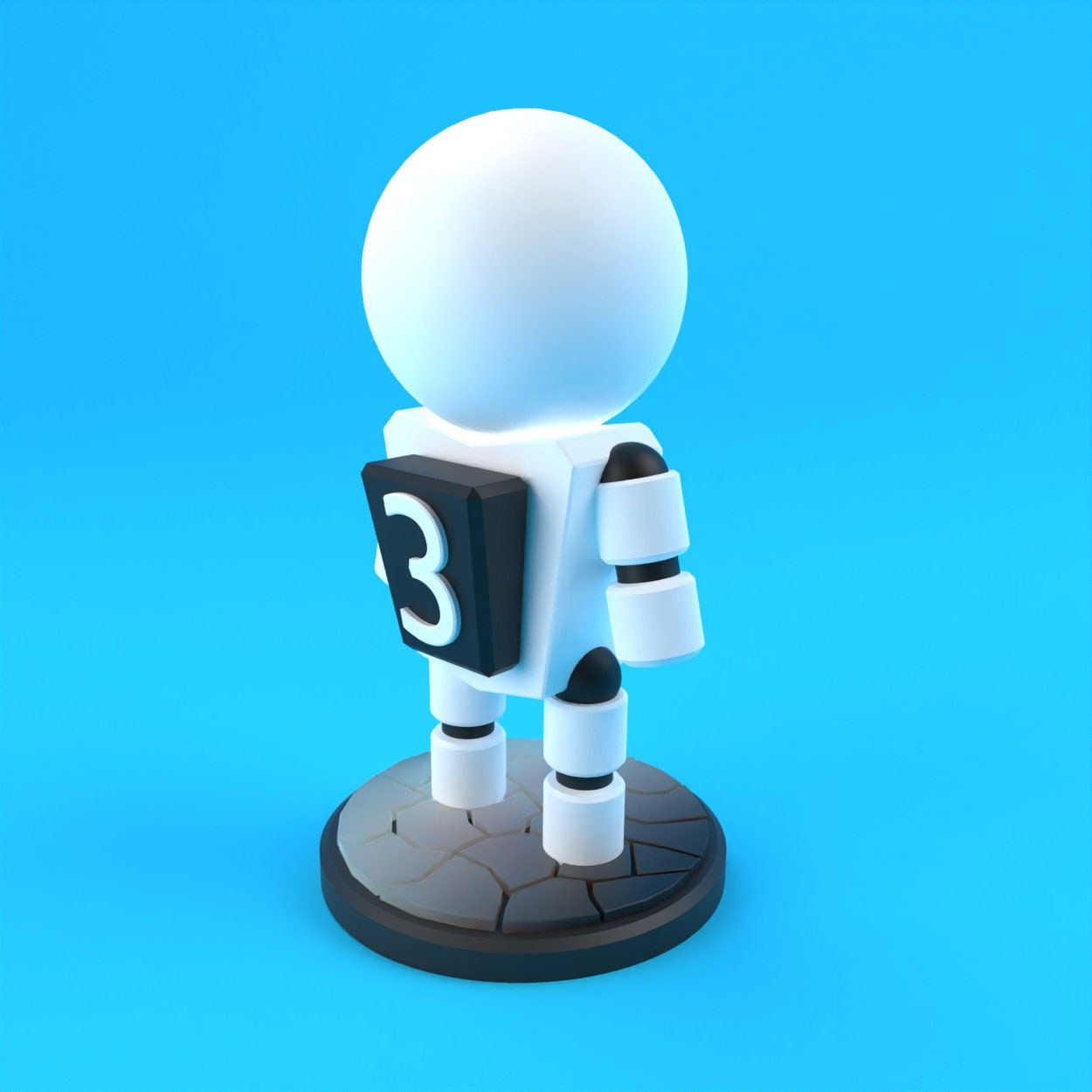 Cute Robot Figurine Stl File 3D Model 3D Printer File - Etsy