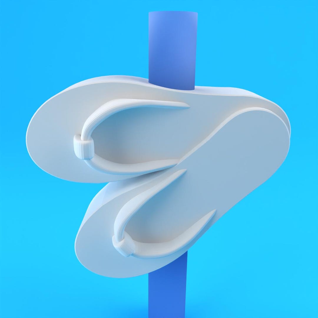Sandals Straw Topper: STL File for 3D Printing (digital Download) - Etsy