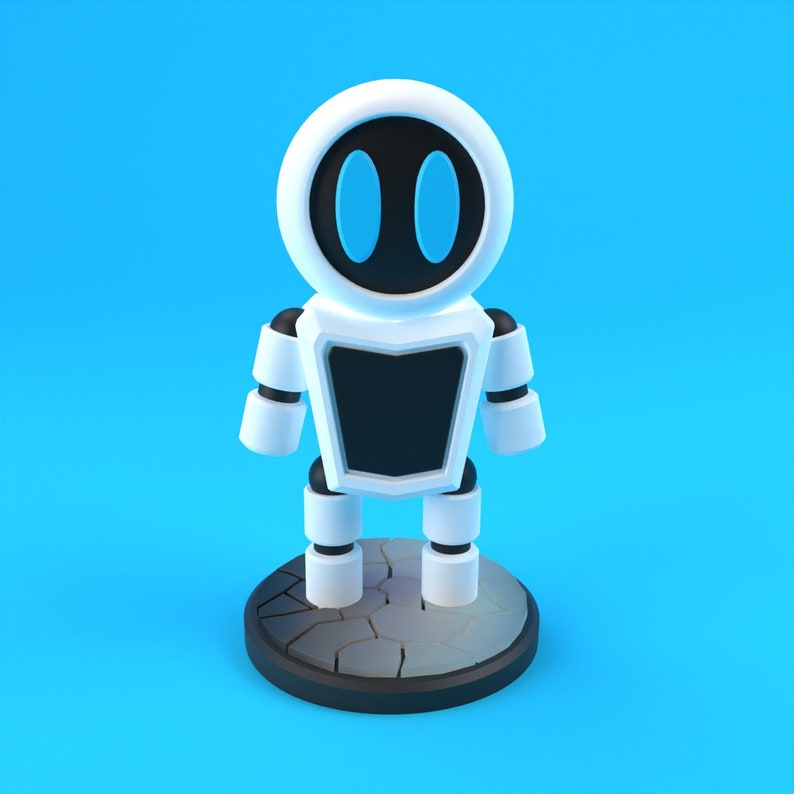 Cute Robot Figurine Stl File 3D Model 3D Printer File - Etsy