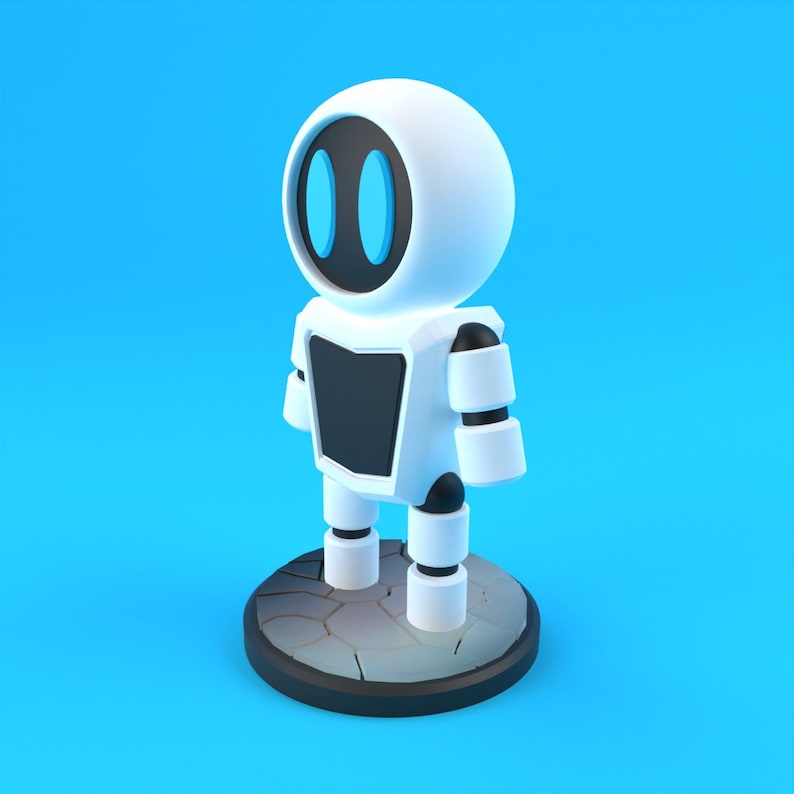 Cute Robot Figurine Stl File 3D Model 3D Printer File - Etsy