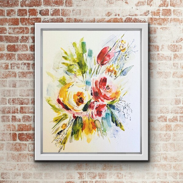 Flower Burst Print - Etsy