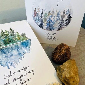 Pack of 6 Watercolour Scripture Cards, Bible Verse Handlettering Cards ...