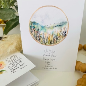 Watercolour Scripture Cards, Bible Verse Handlettering Cards, Fear Not ...